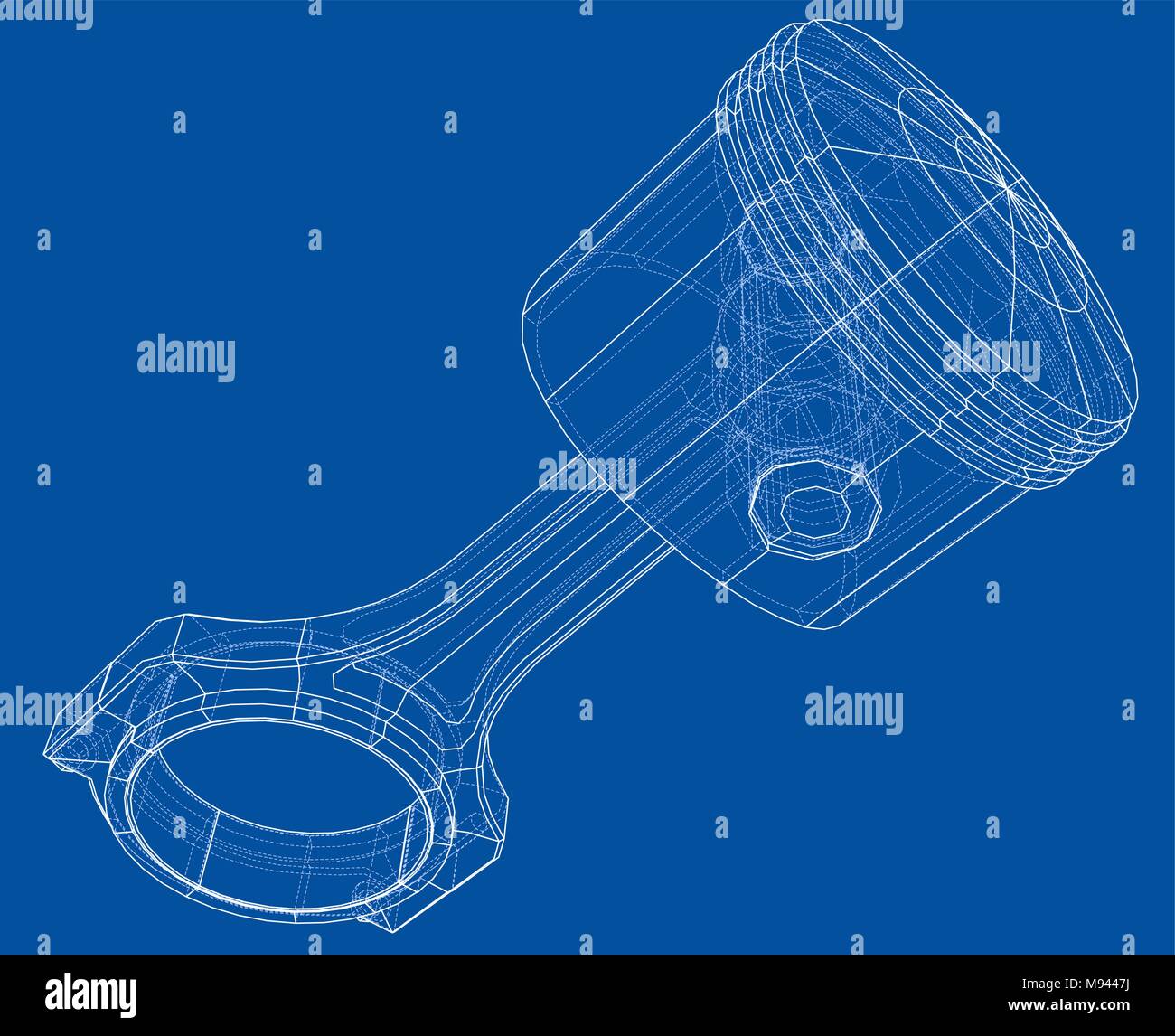 Sketch of piston. Vector rendering of 3d Stock Vector Image & Art - Alamy