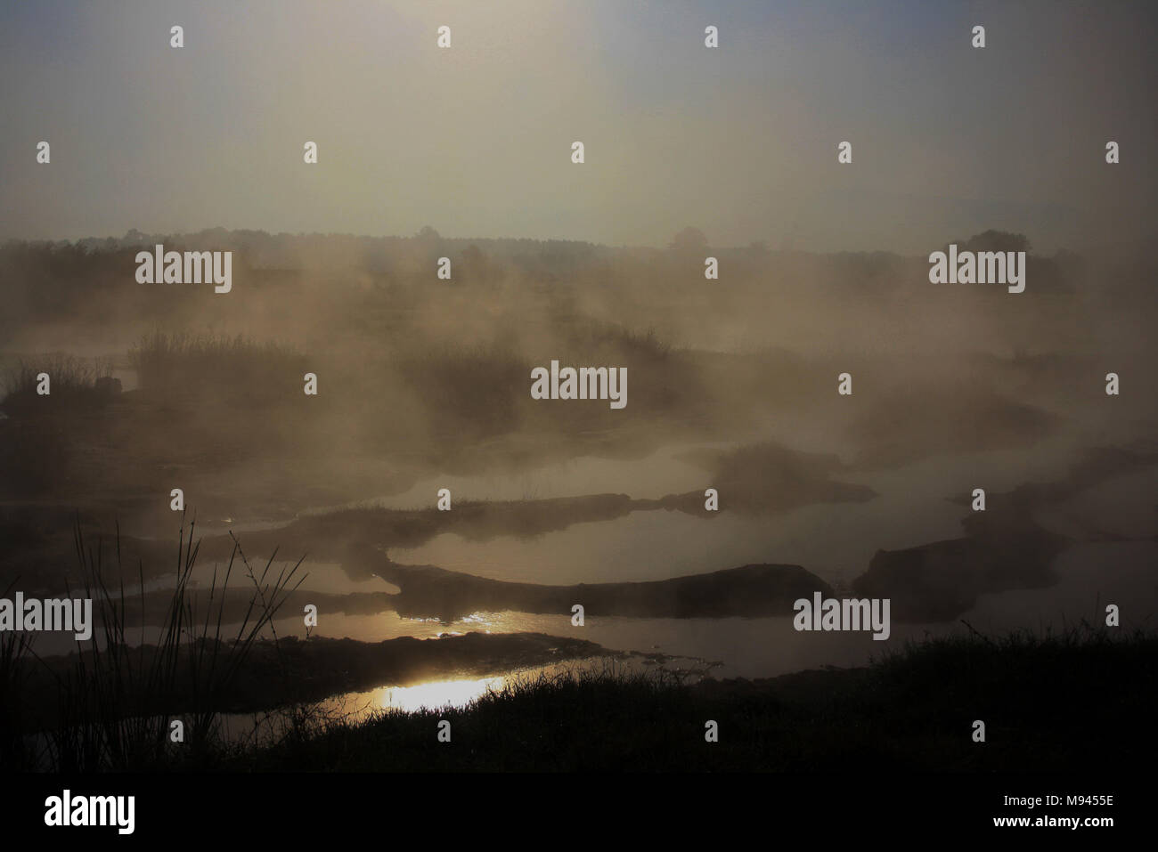 Water vapor above hot springs hi-res stock photography and images - Alamy