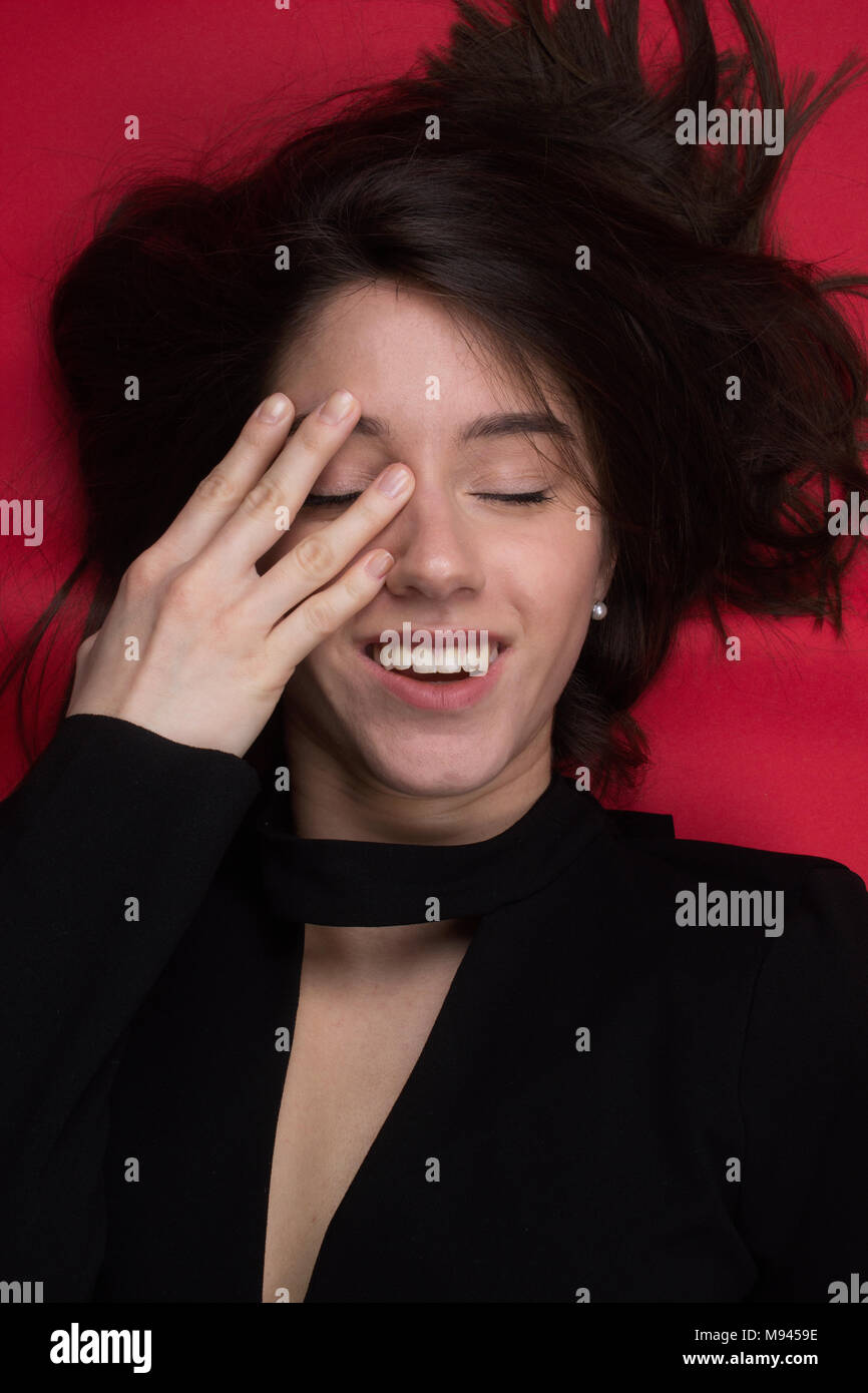 creative portrait girl isolated Stock Photo - Alamy