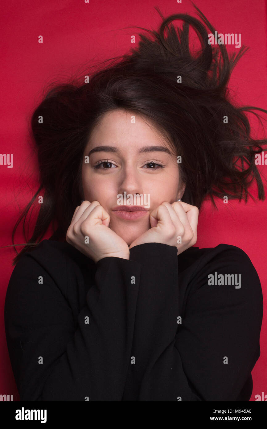 creative portrait girl isolated Stock Photo - Alamy