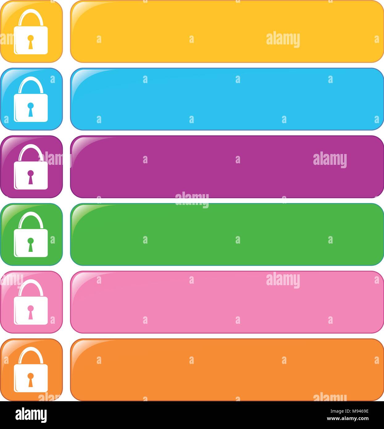 Banner template with lock symbol illustration Stock Vector Image & Art ...