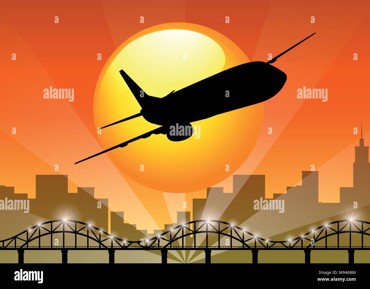 Silhouette city clipart Stock Vector Images - Alamy