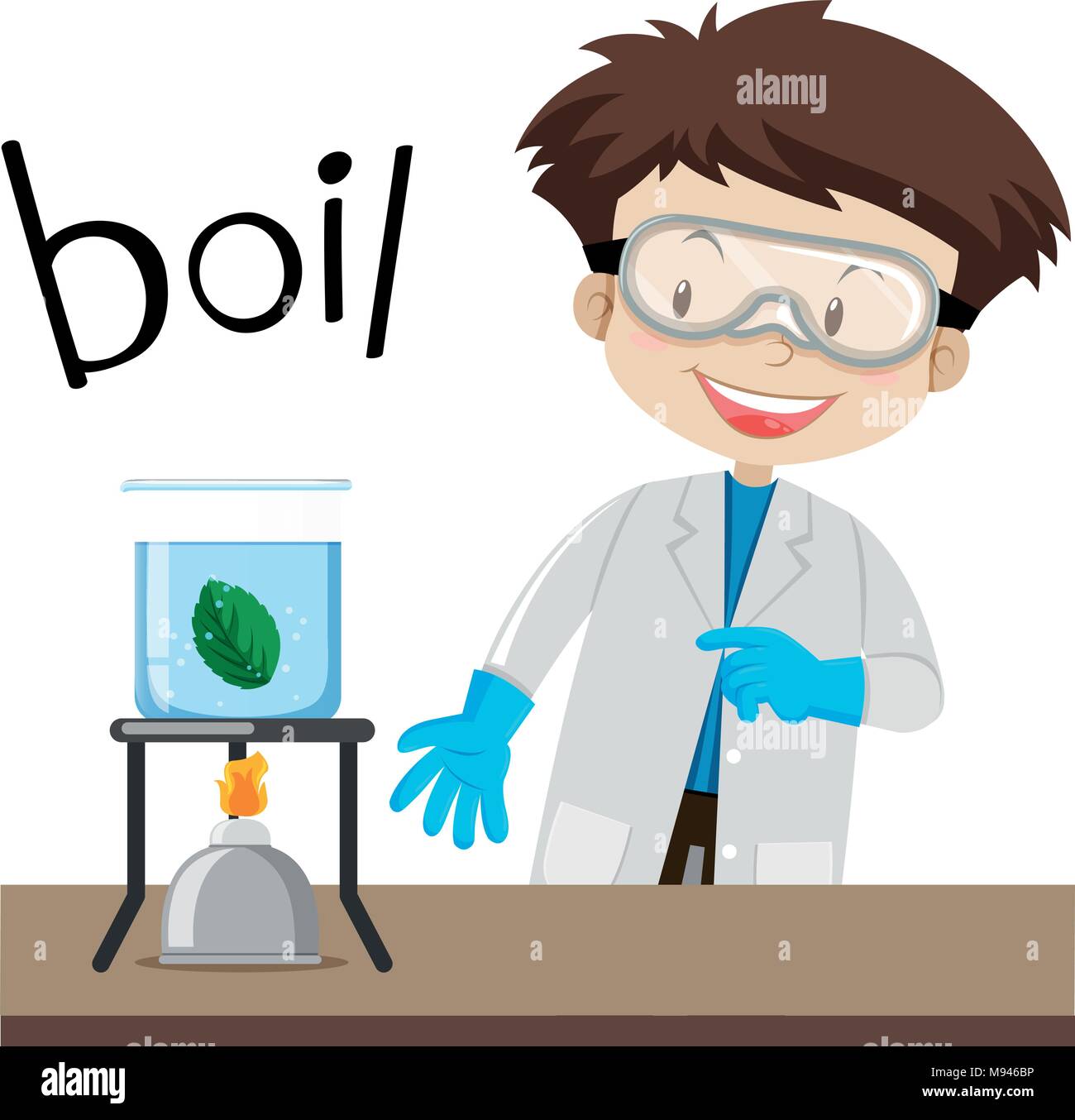 Science experiment and word boil illustration Stock Vector Image & Art ...