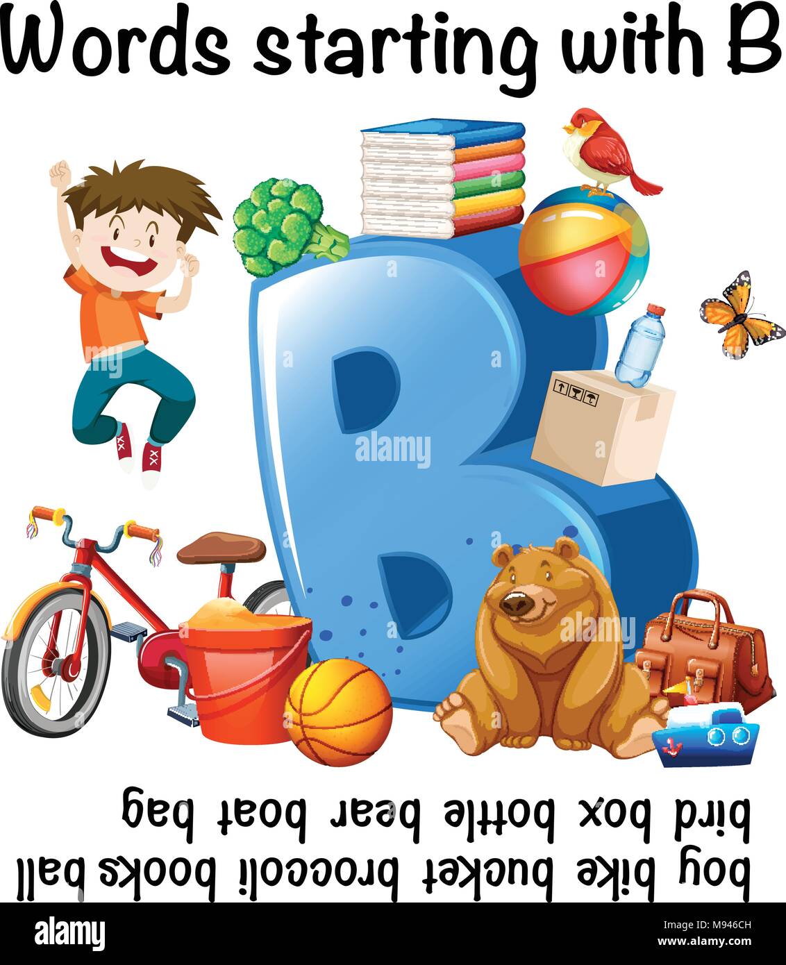 Many words starting with B illustration Stock Vector Image & Art - Alamy