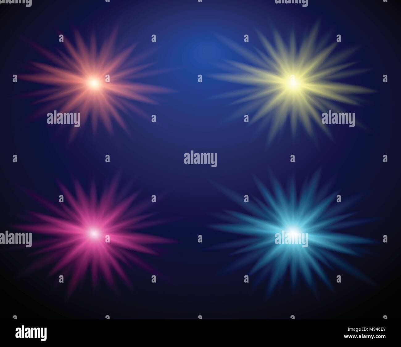 Four different colors of beamlight illustration Stock Vector Image ...