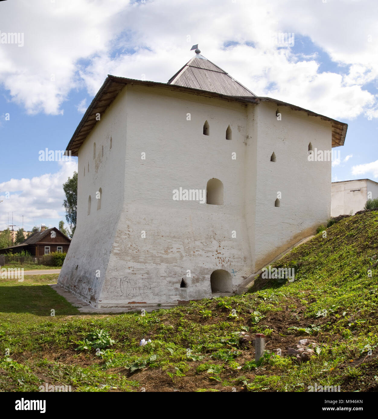 Vyazma, Russia - July 29, 2010: The Spasskaya Tower of the Vyazma ...