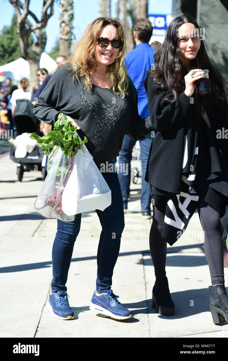 Catherine Bach goes to the Studio City Farmers Market with her daughter ...
