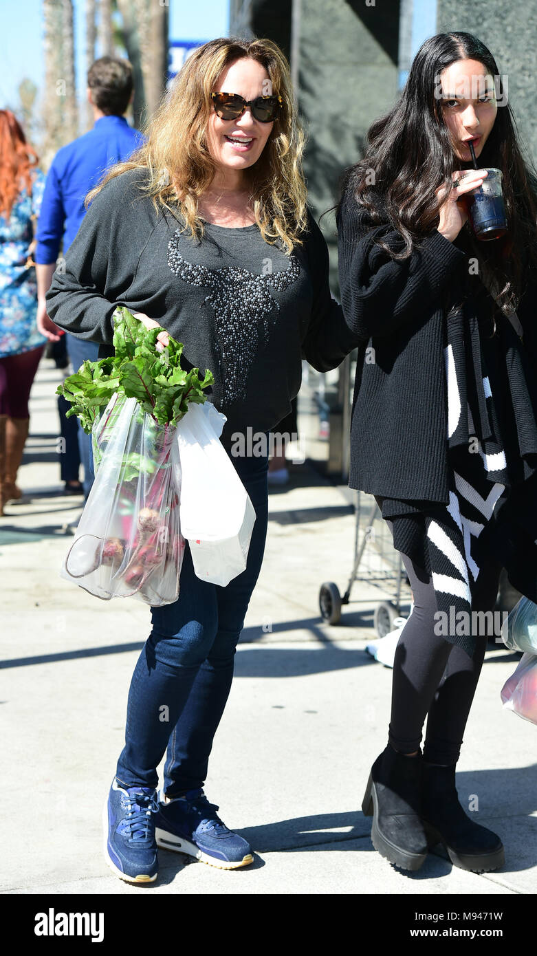 Catherine Bach goes to the Studio City Farmers Market with her daughter ...