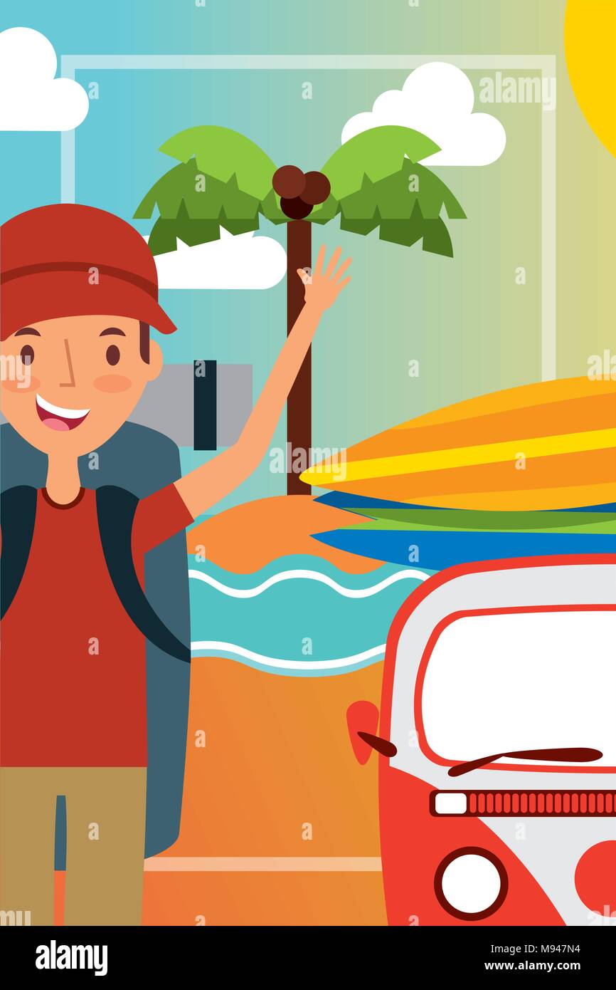 Young people smiling car Stock Vector Images - Alamy