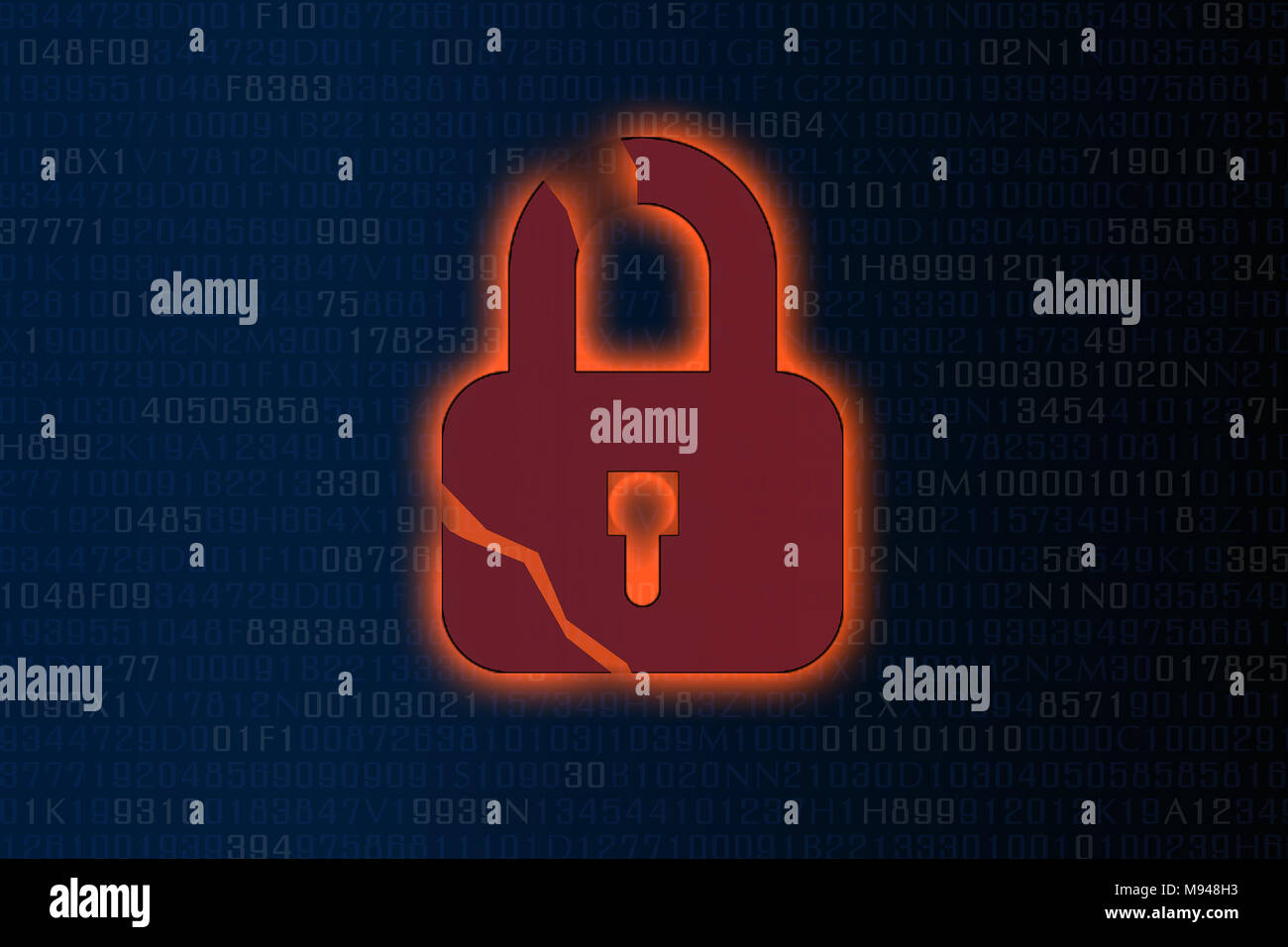 Broken lock vector hi-res stock photography and images - Alamy