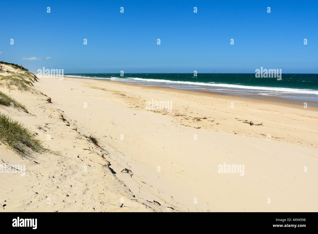 Sand dunes and Surf beach on the eastern coast of South Stradbroke ...