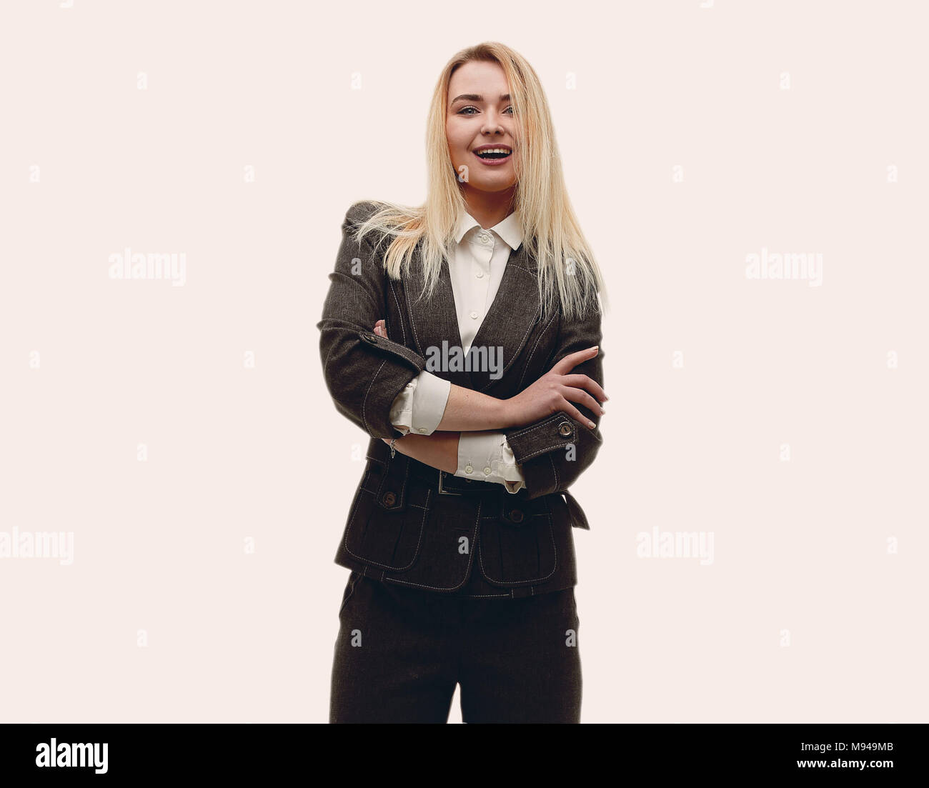 full-length portrait of young business woman Stock Photo - Alamy