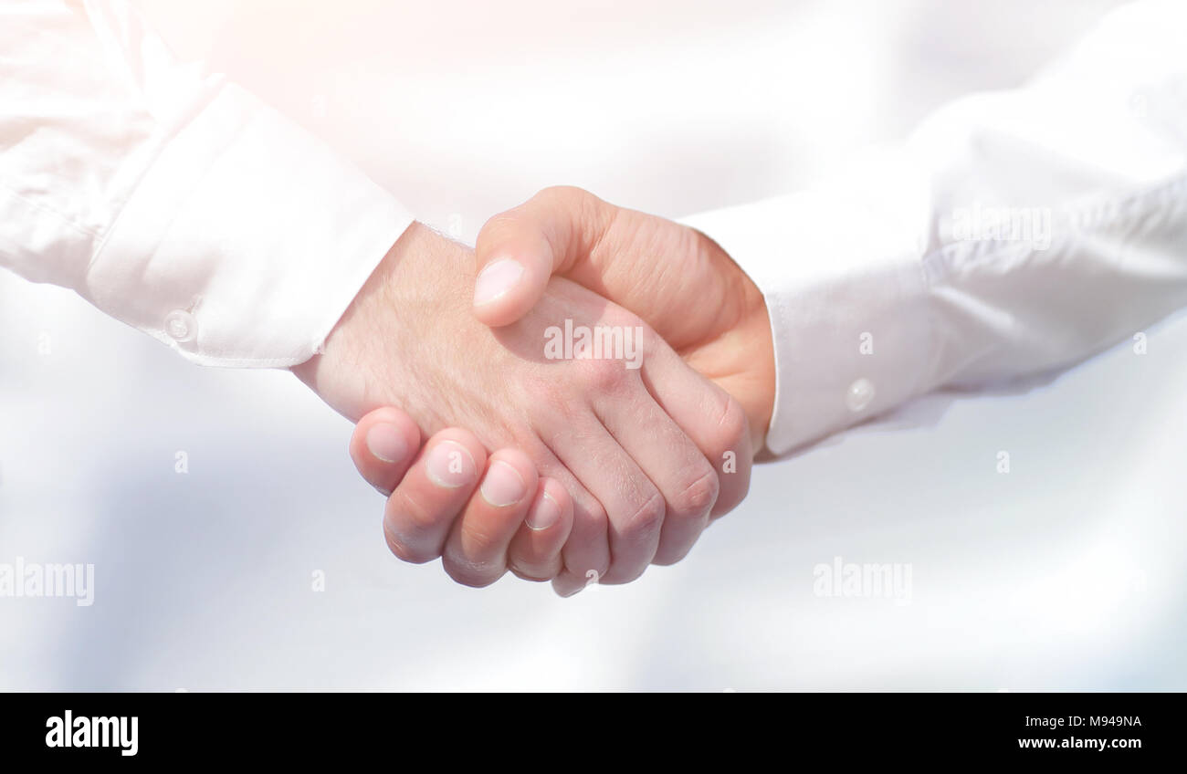 Close-up photo of handshake of two successful businessmen Stock Photo ...