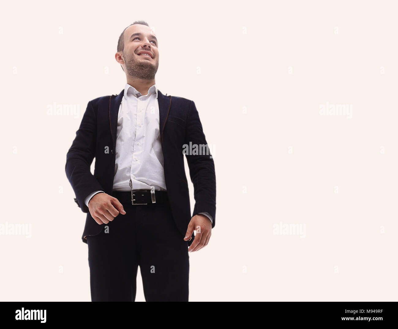 in full growth.bottom view. a successful businessman Stock Photo - Alamy