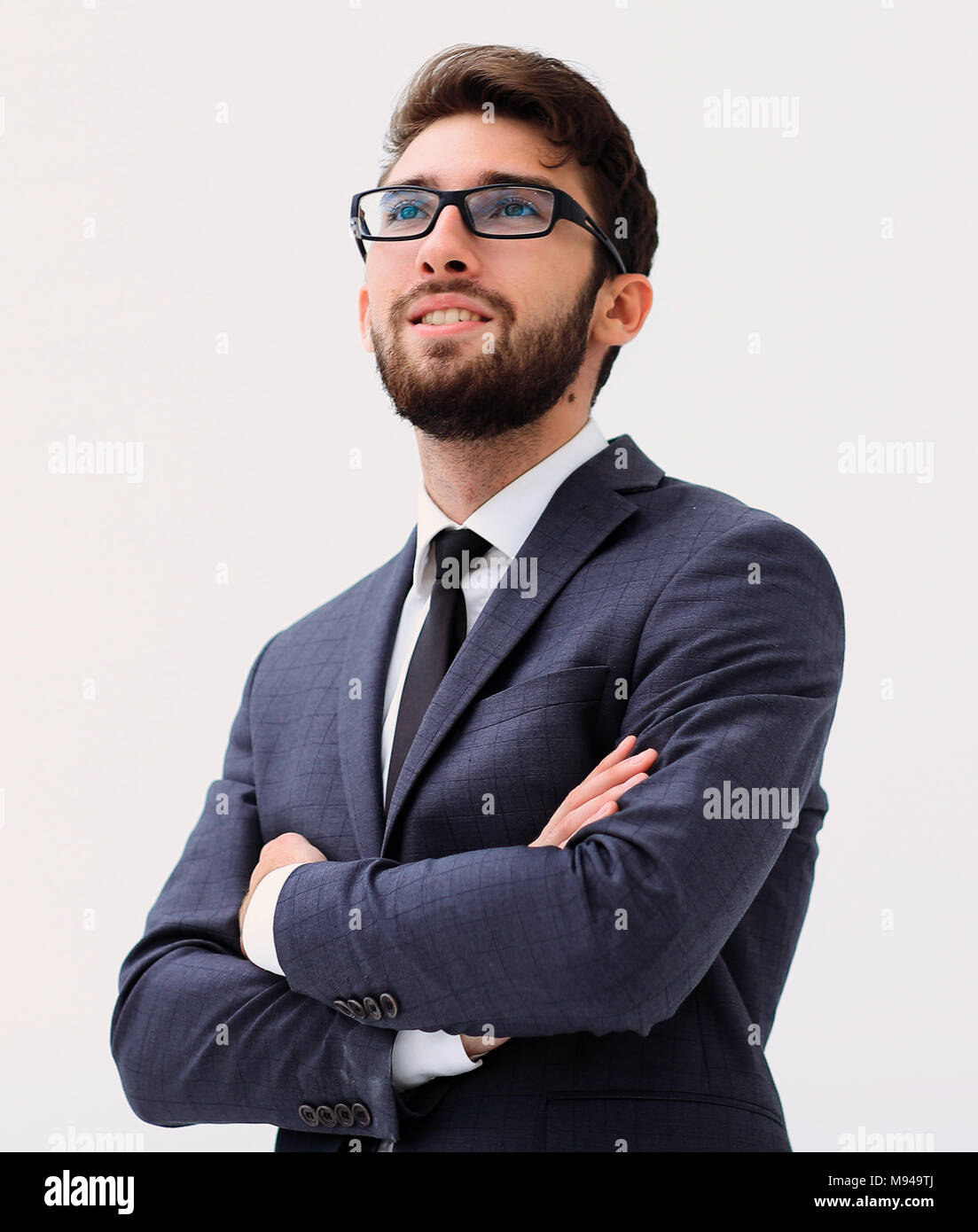brooding handsome guy lifted his head up Stock Photo - Alamy