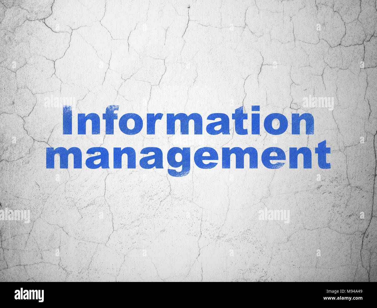 Data concept: Information Management on wall background Stock Photo - Alamy