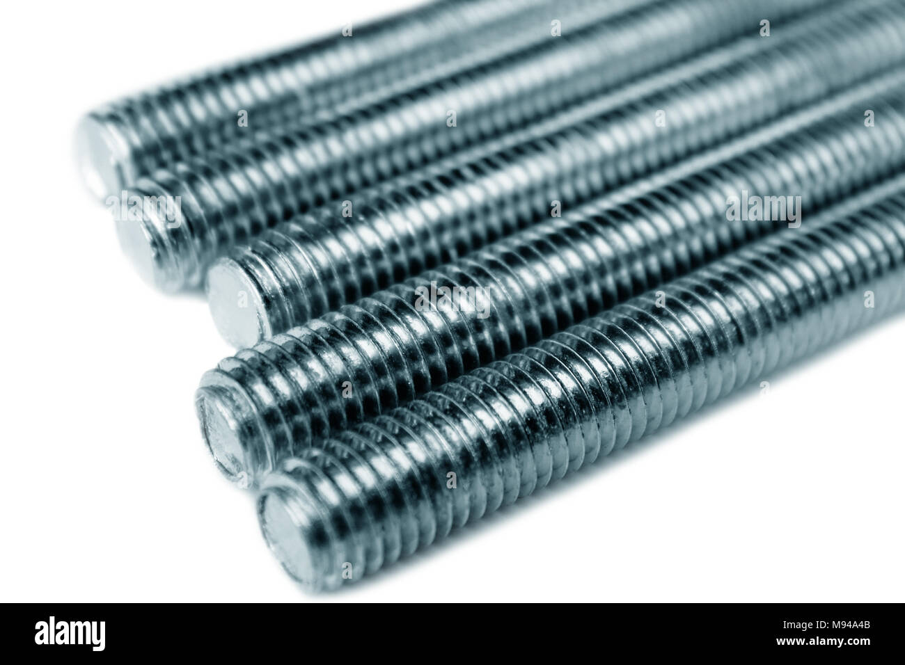 Metal studs with metric thread isolated on white background Stock Photo ...