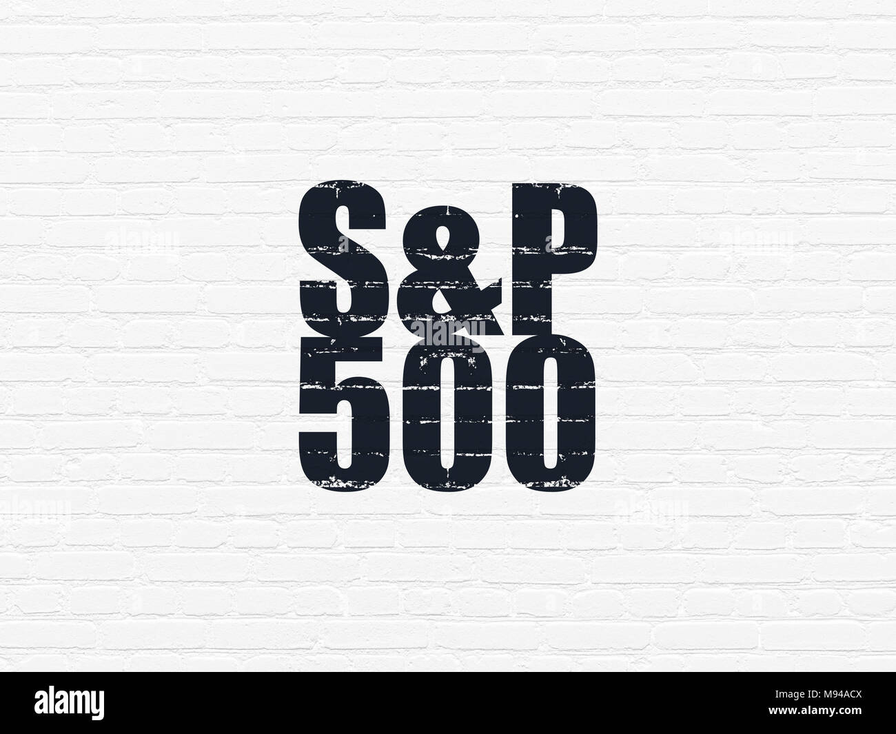 Stock market indexes concept: S&P 500 on wall background Stock Photo ...