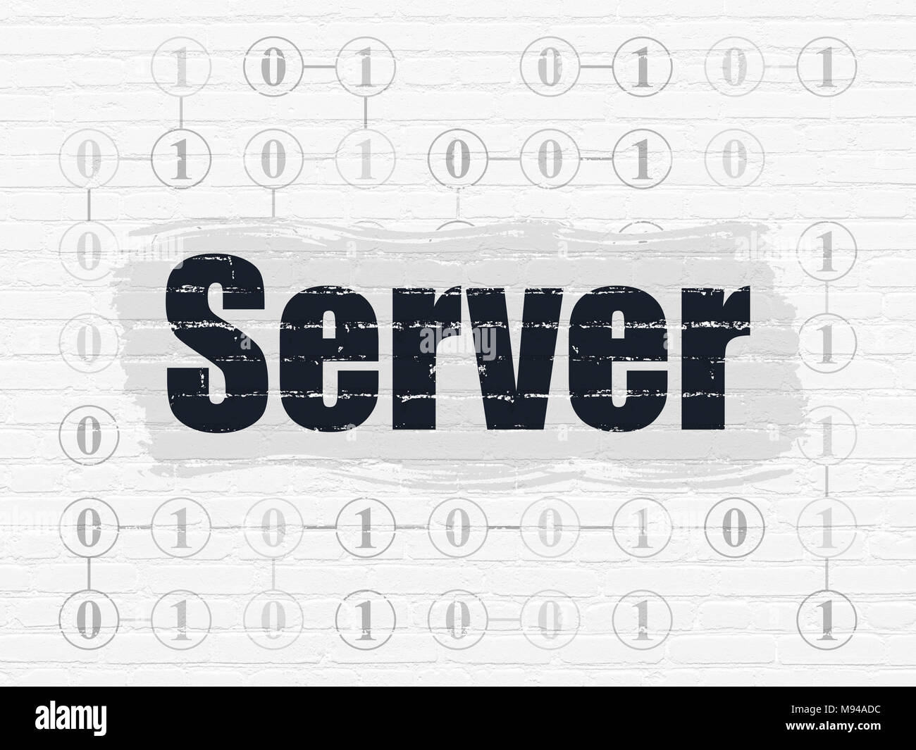 Web design concept: Server on wall background Stock Photo - Alamy