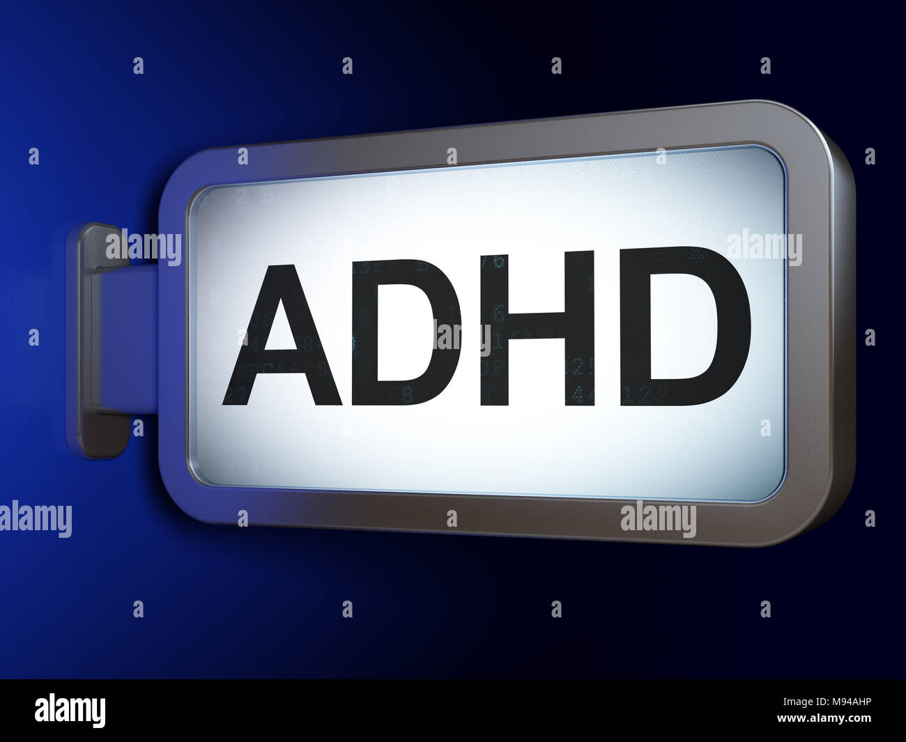 Health concept: ADHD on billboard background Stock Photo - Alamy