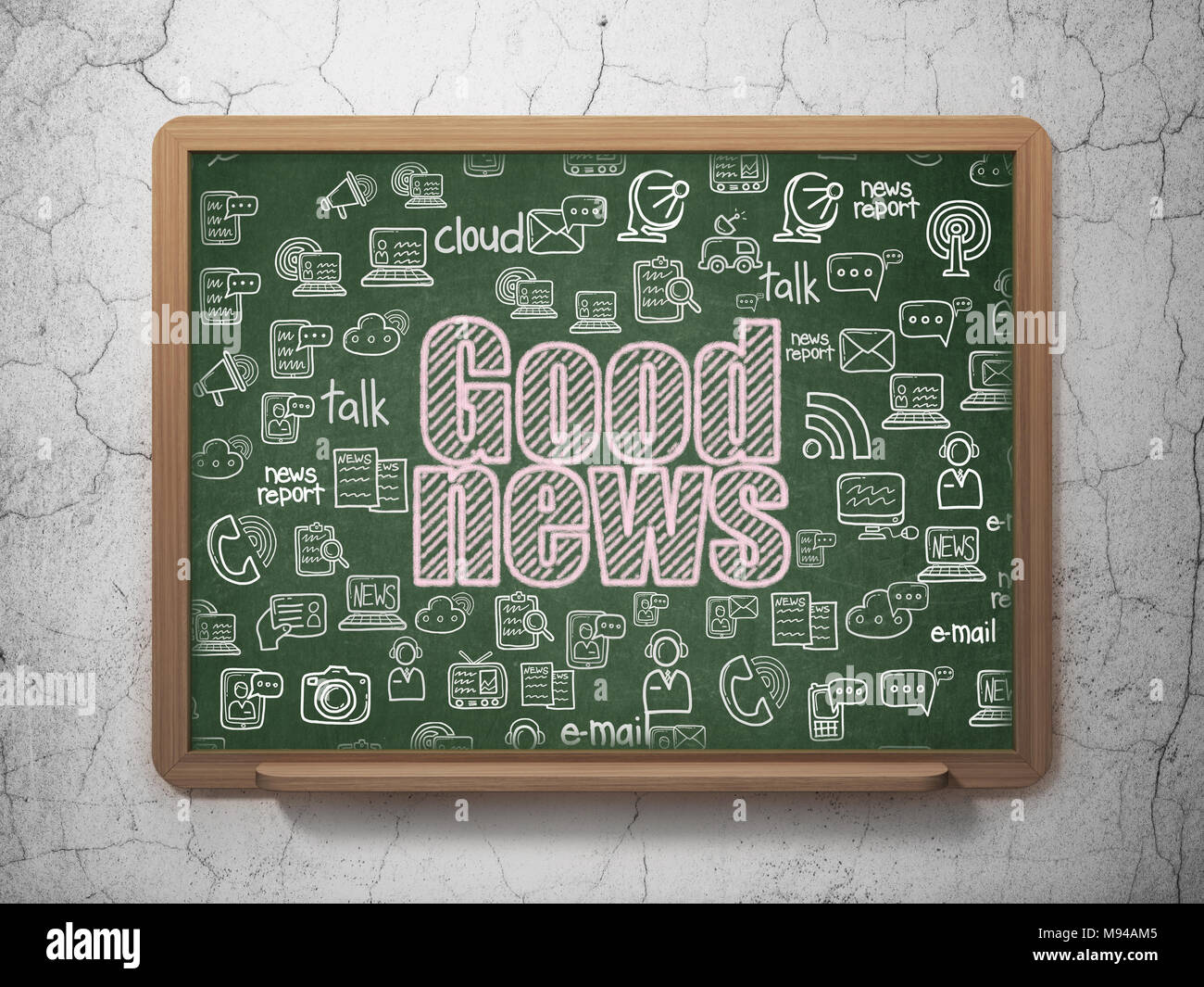 News concept: Good News on School board background Stock Photo - Alamy