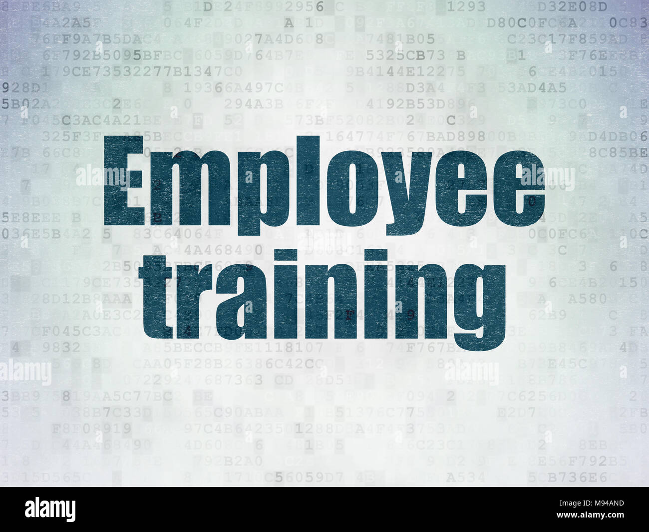 Learning concept: Employee Training on Digital Data Paper background ...