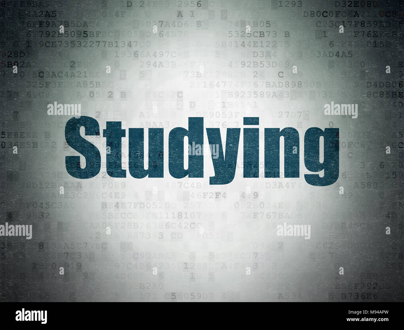 Learning concept: Studying on Digital Data Paper background Stock Photo ...
