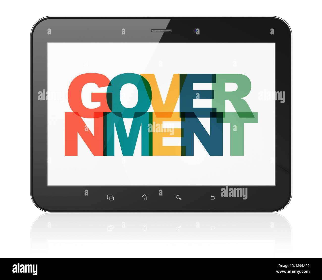 Politics concept: Tablet Computer with Government on display Stock ...
