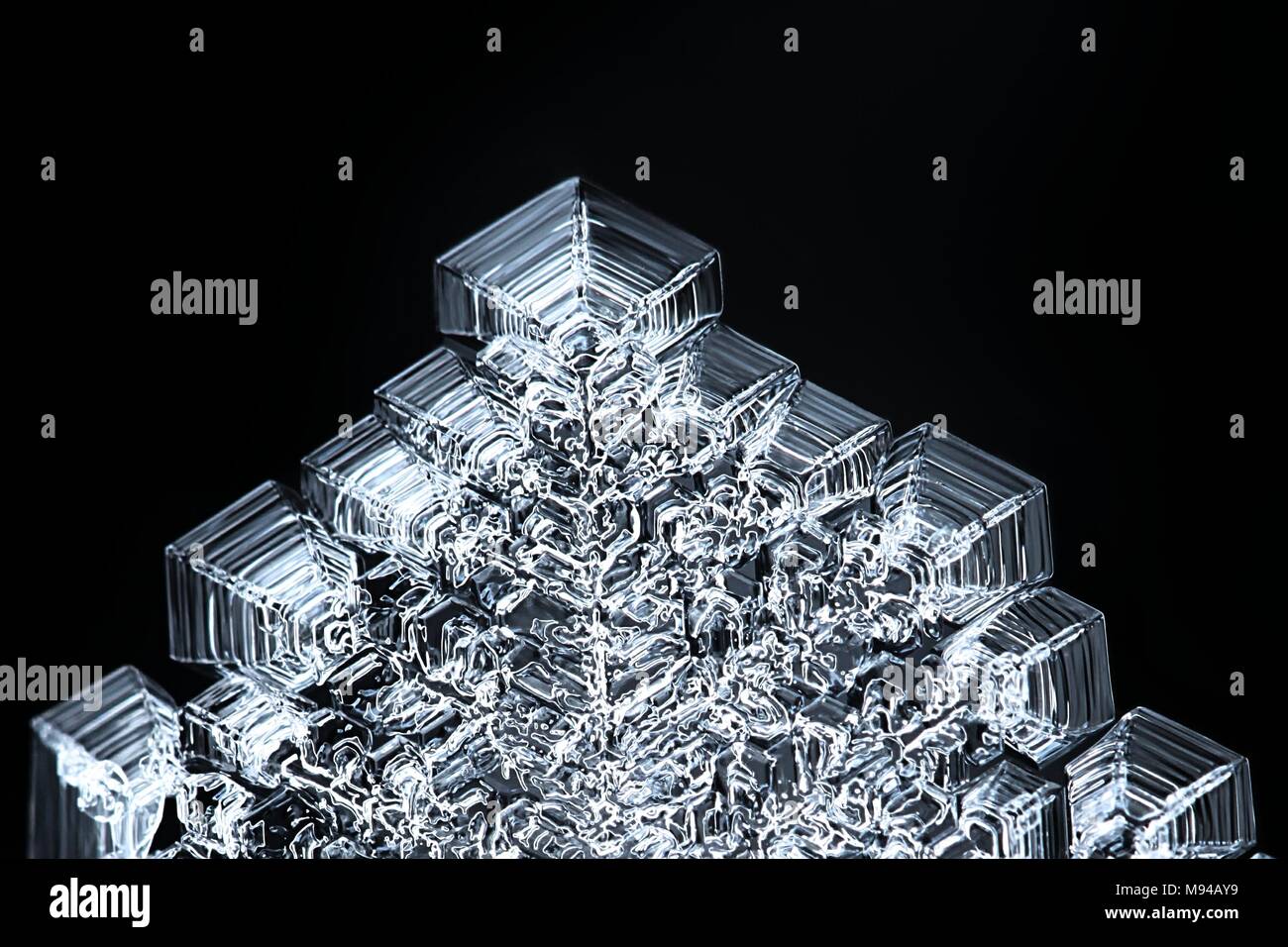 Macro closeup snow flakes hi-res stock photography and images - Alamy