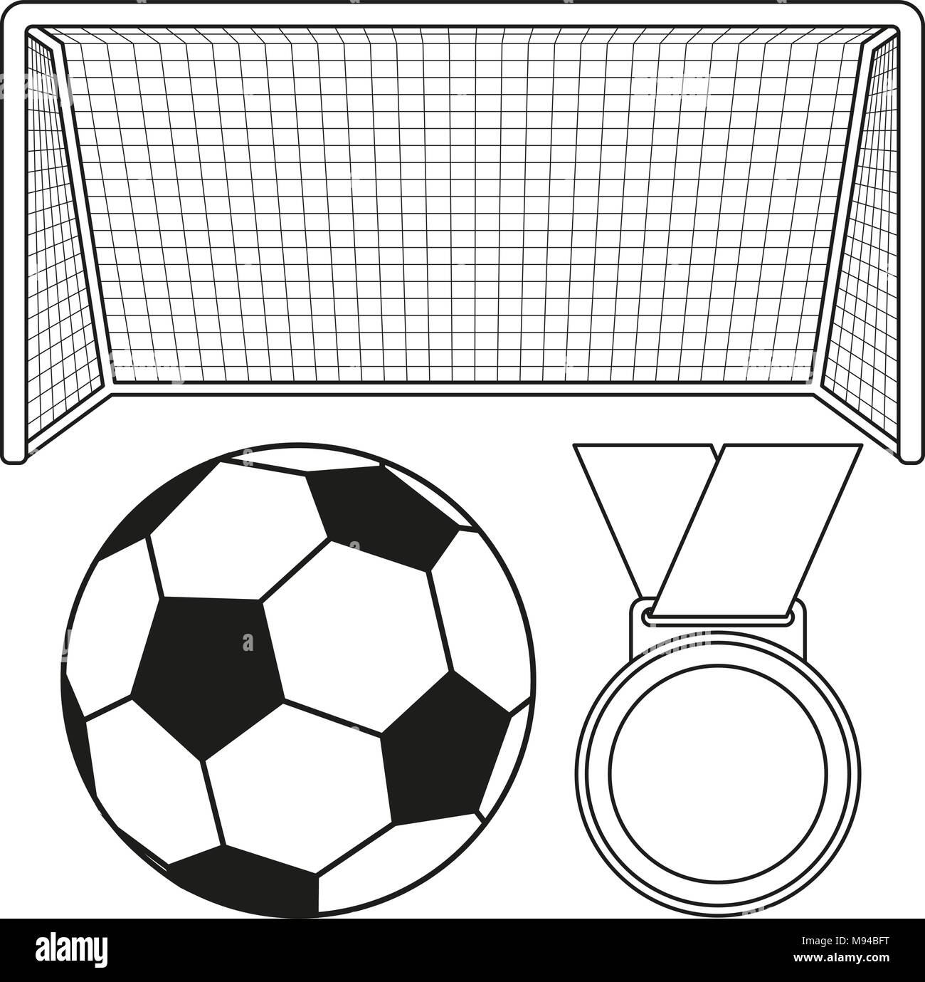 Soccer Goal Clip Art Black And White