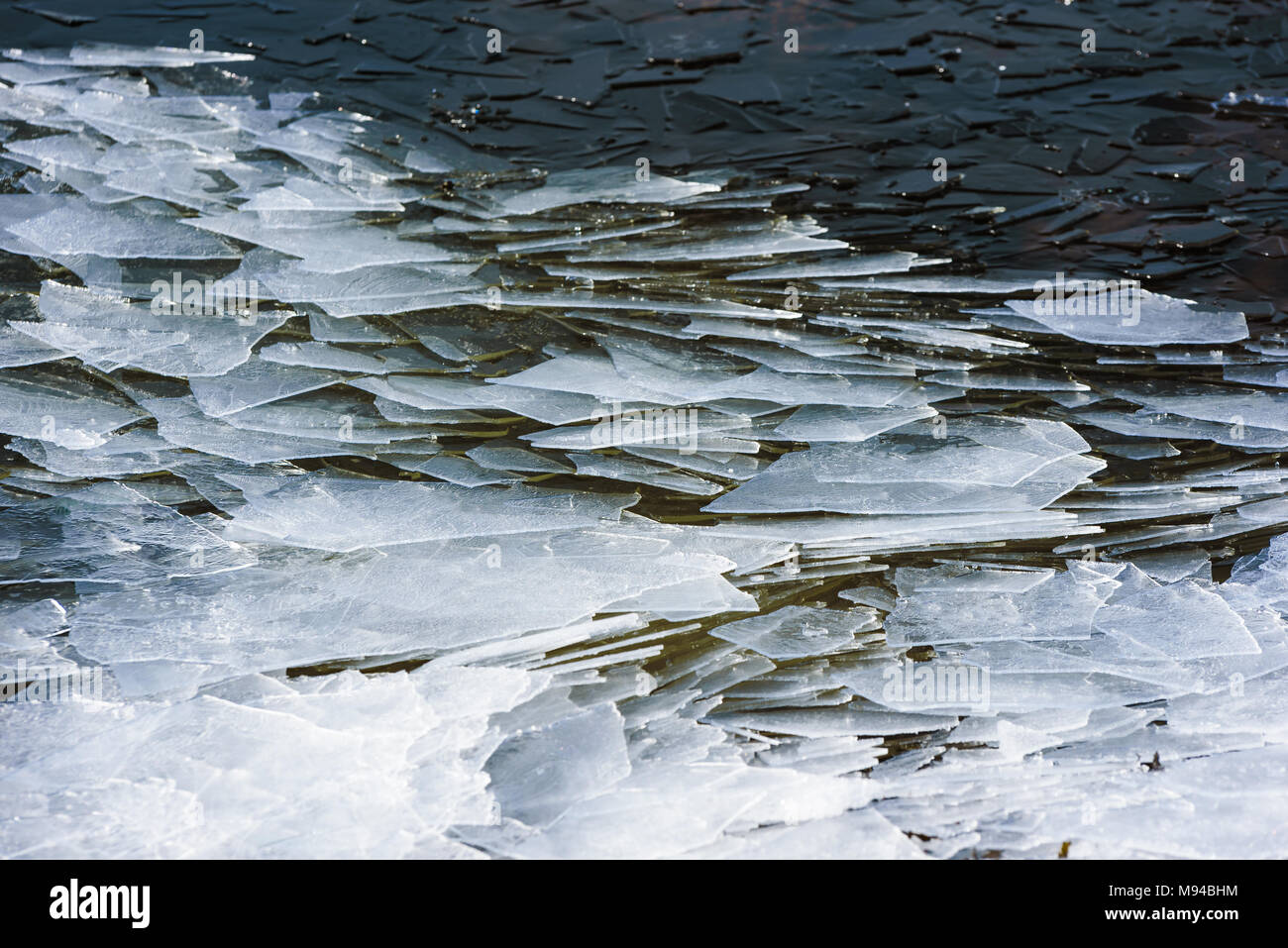 Flakes of sea ice piling up Stock Photo - Alamy