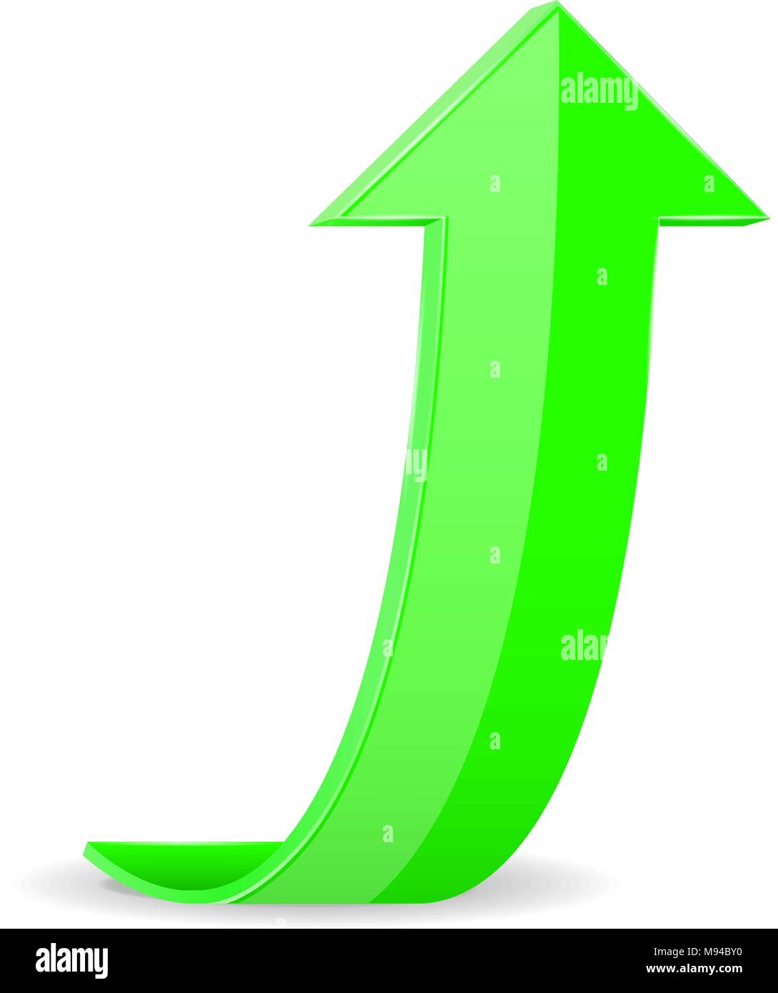 Green arrow. Up rising 3d icon Stock Vector Image & Art - Alamy