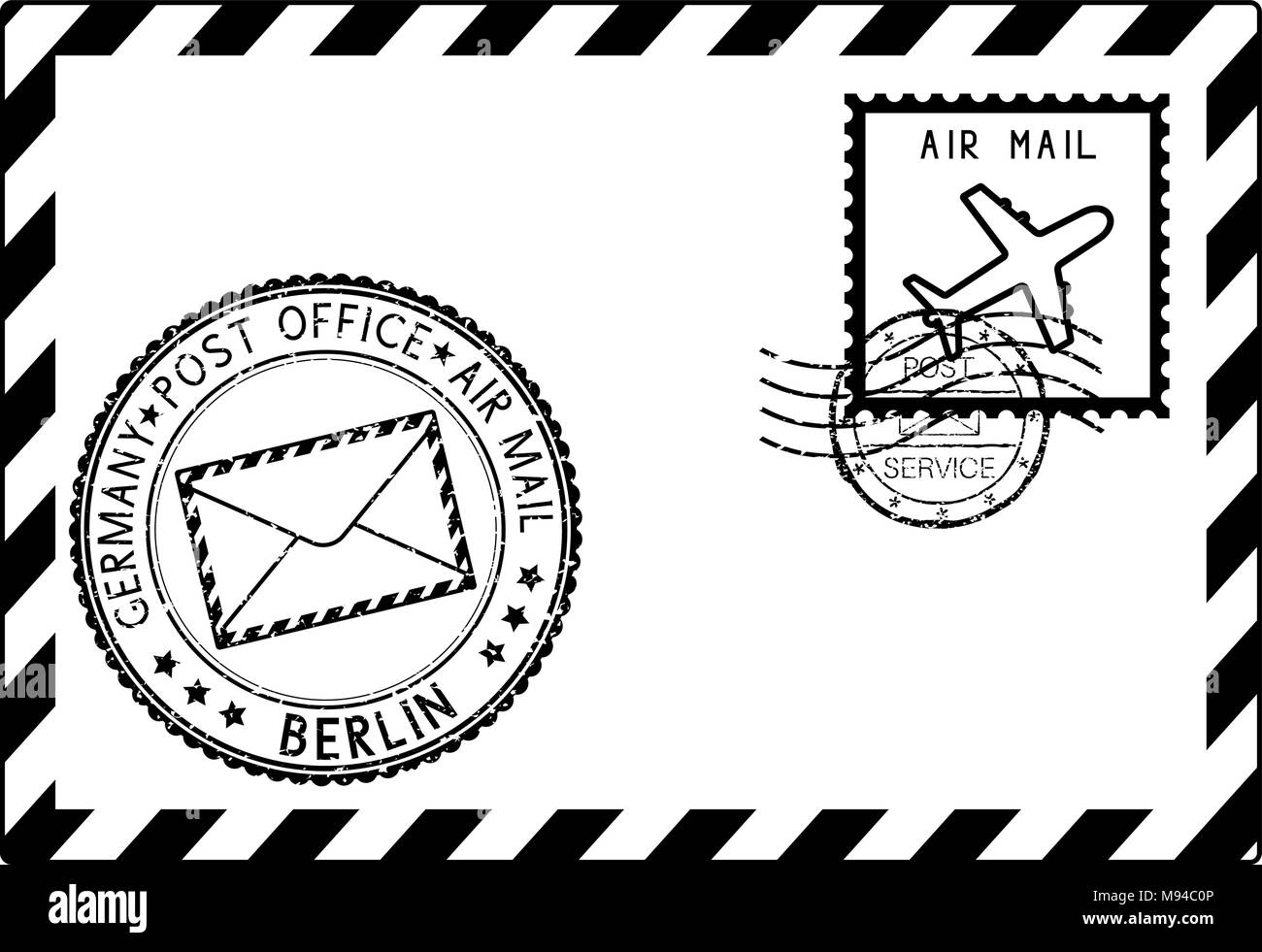 Letter Mail Clipart Black