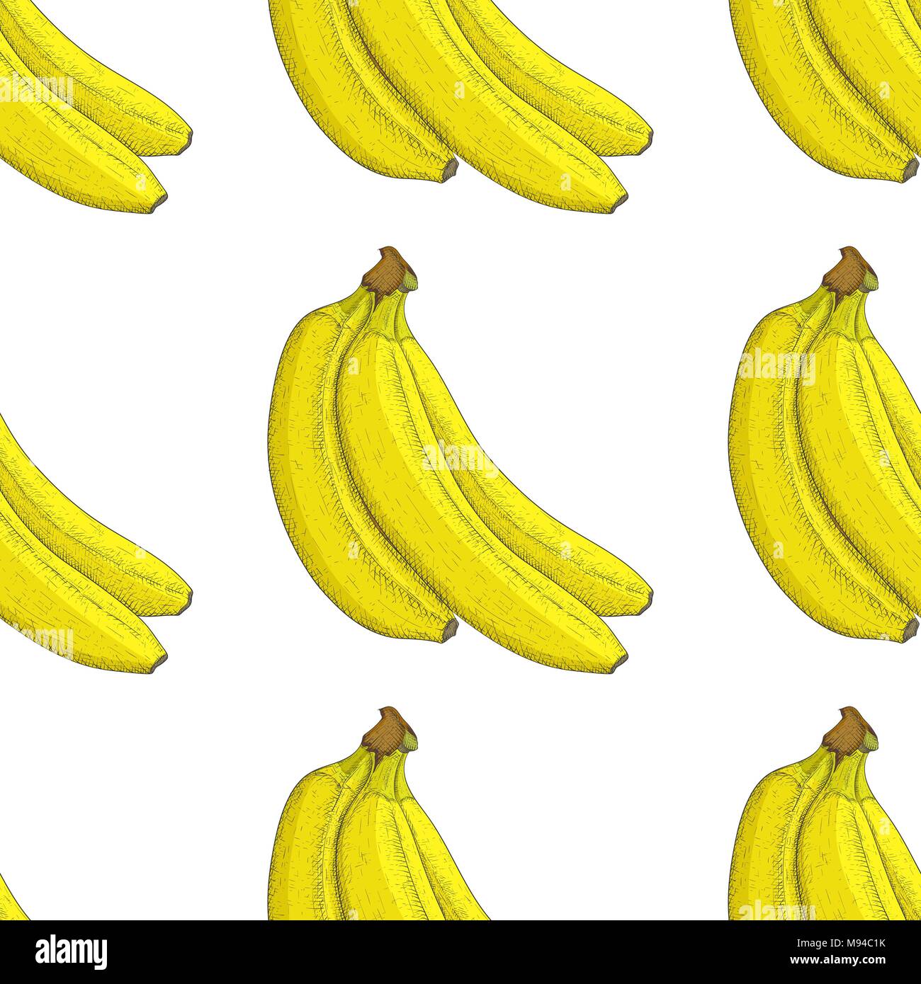 Seamless banana pattern hand Stock Vector Images - Alamy