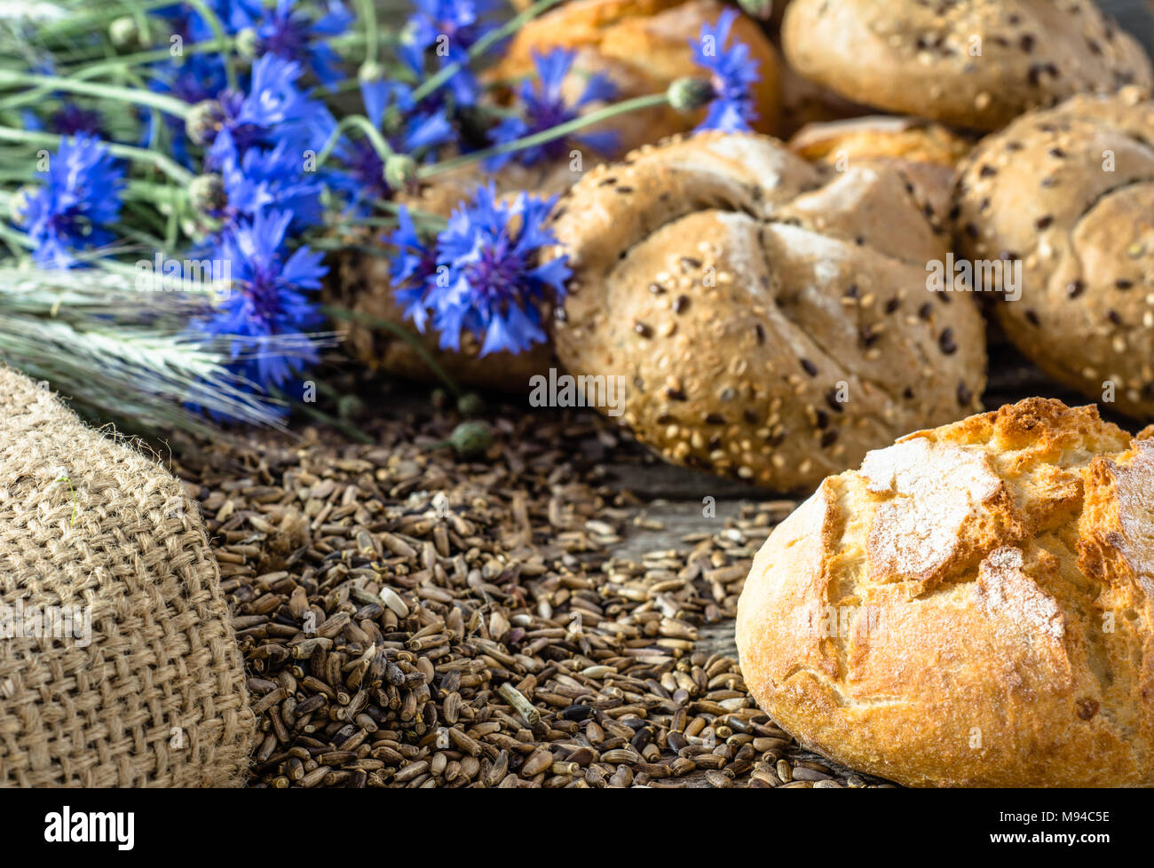 Whole grain bread rolls hi-res stock photography and images - Alamy