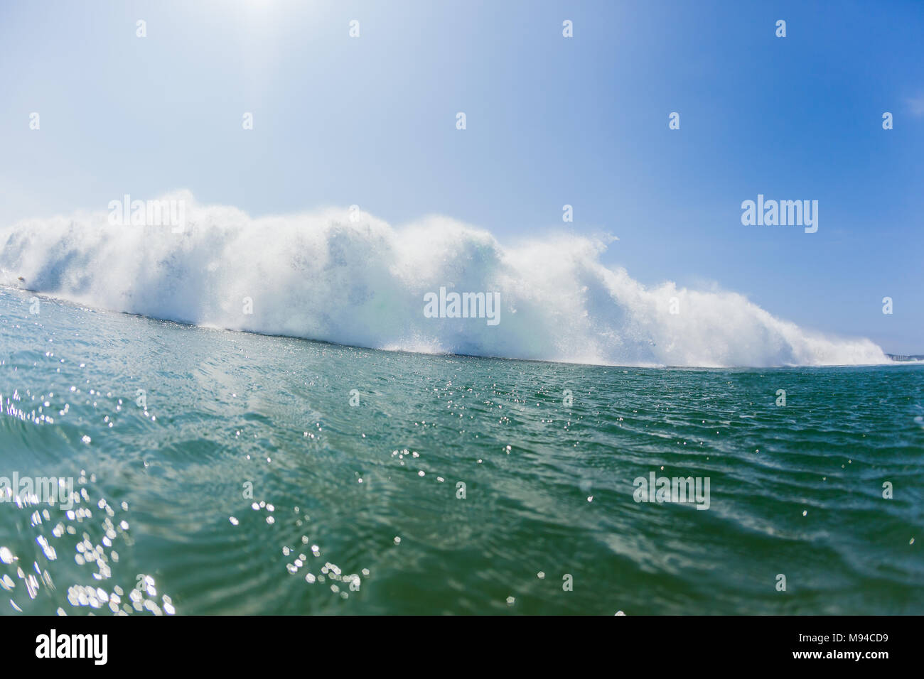 Ocean wave swimming closeup exploding white water detail texture of ...