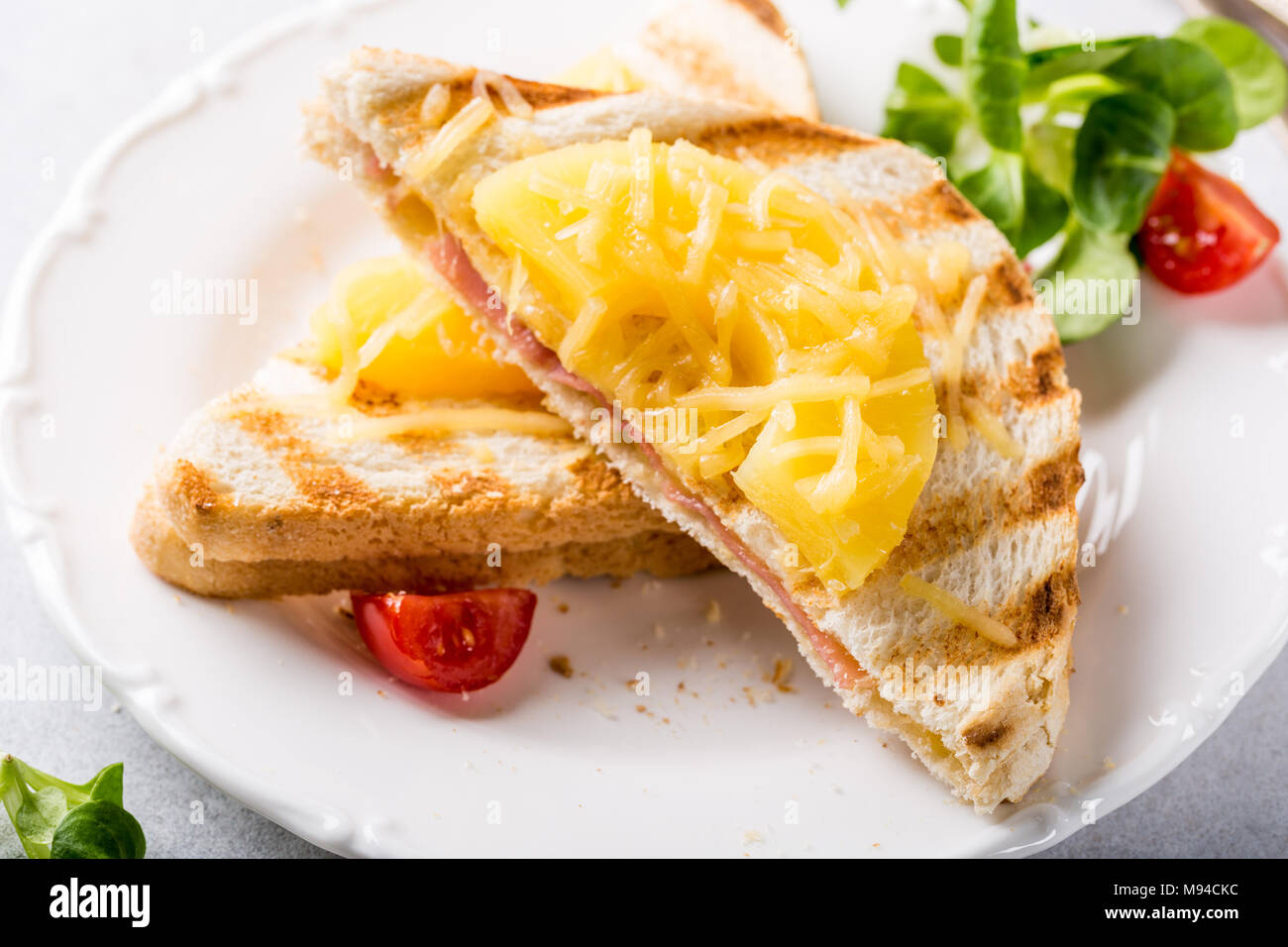Sandwich with pineapple Stock Photo - Alamy