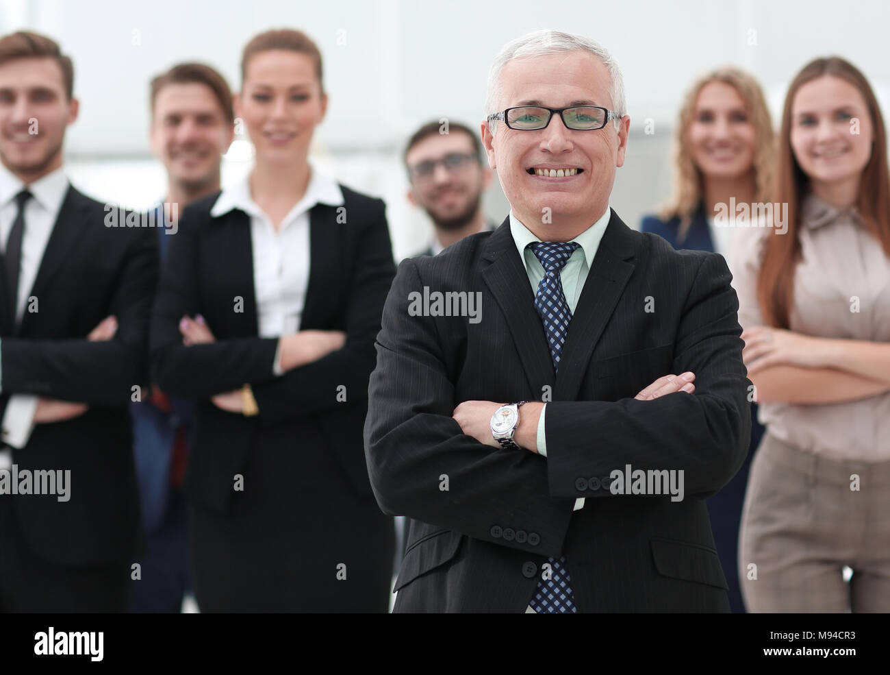 closeup portrait of a leading business team Stock Photo - Alamy