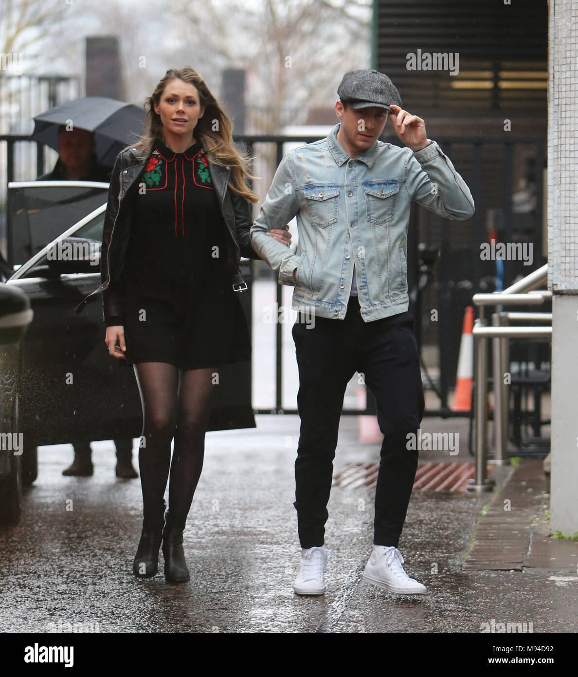 Danny Jones and Georgie Jones outside ITV Studios Featuring: Danny ...