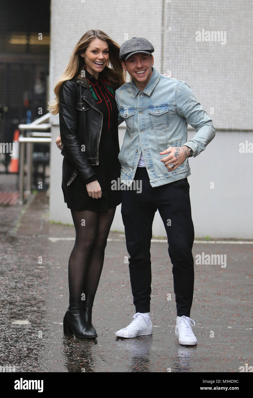 Danny Jones and Georgie Jones outside ITV Studios Featuring: Danny ...