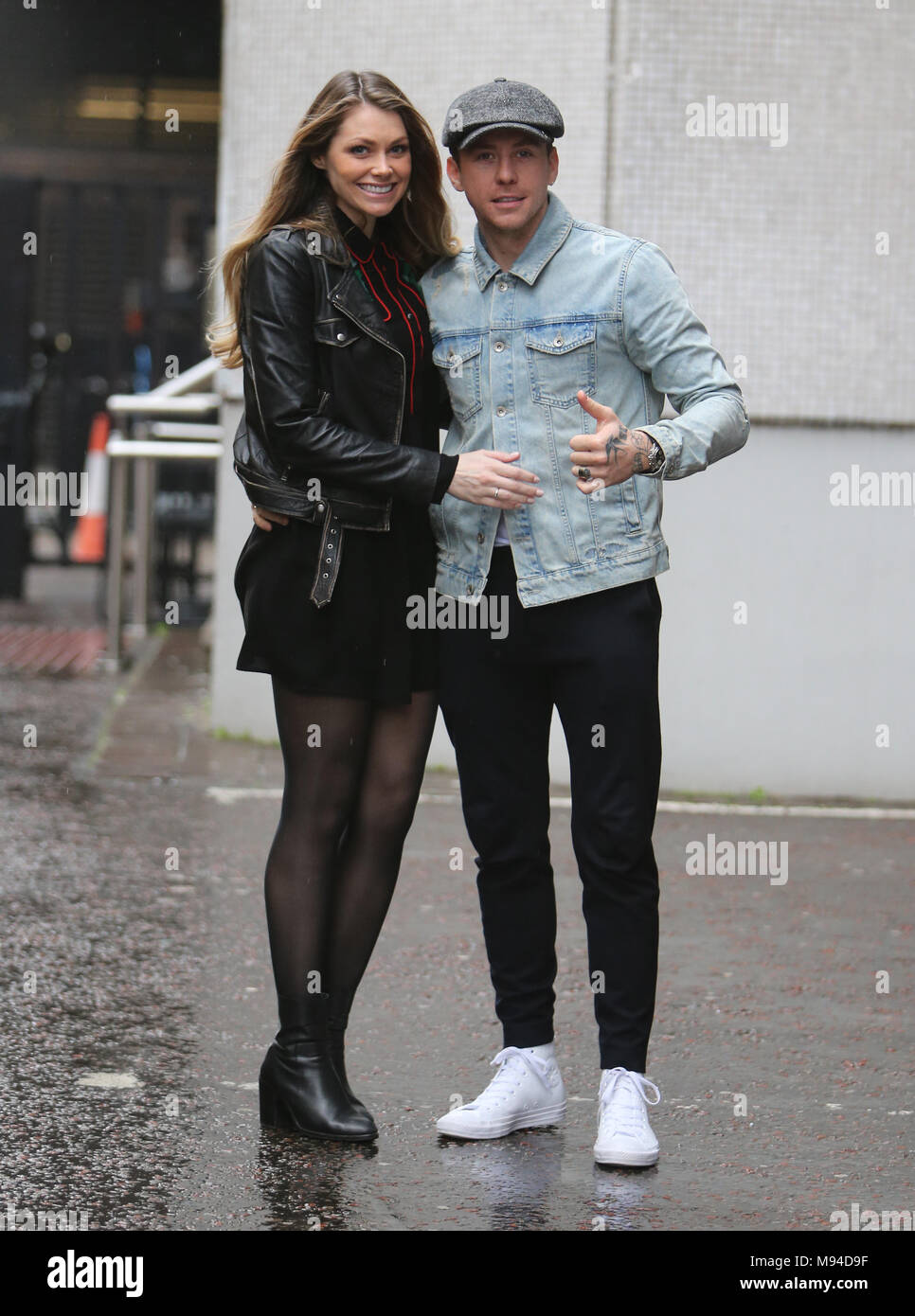 Danny Jones and Georgie Jones outside ITV Studios Featuring: Danny ...