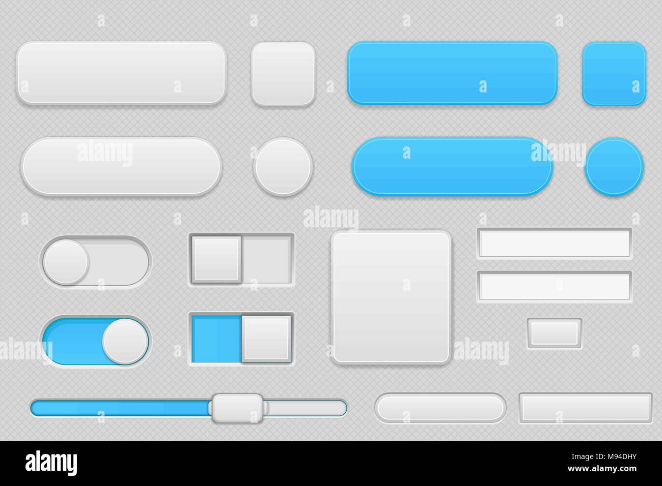 Light grey and blue interface buttons Stock Vector Image & Art - Alamy