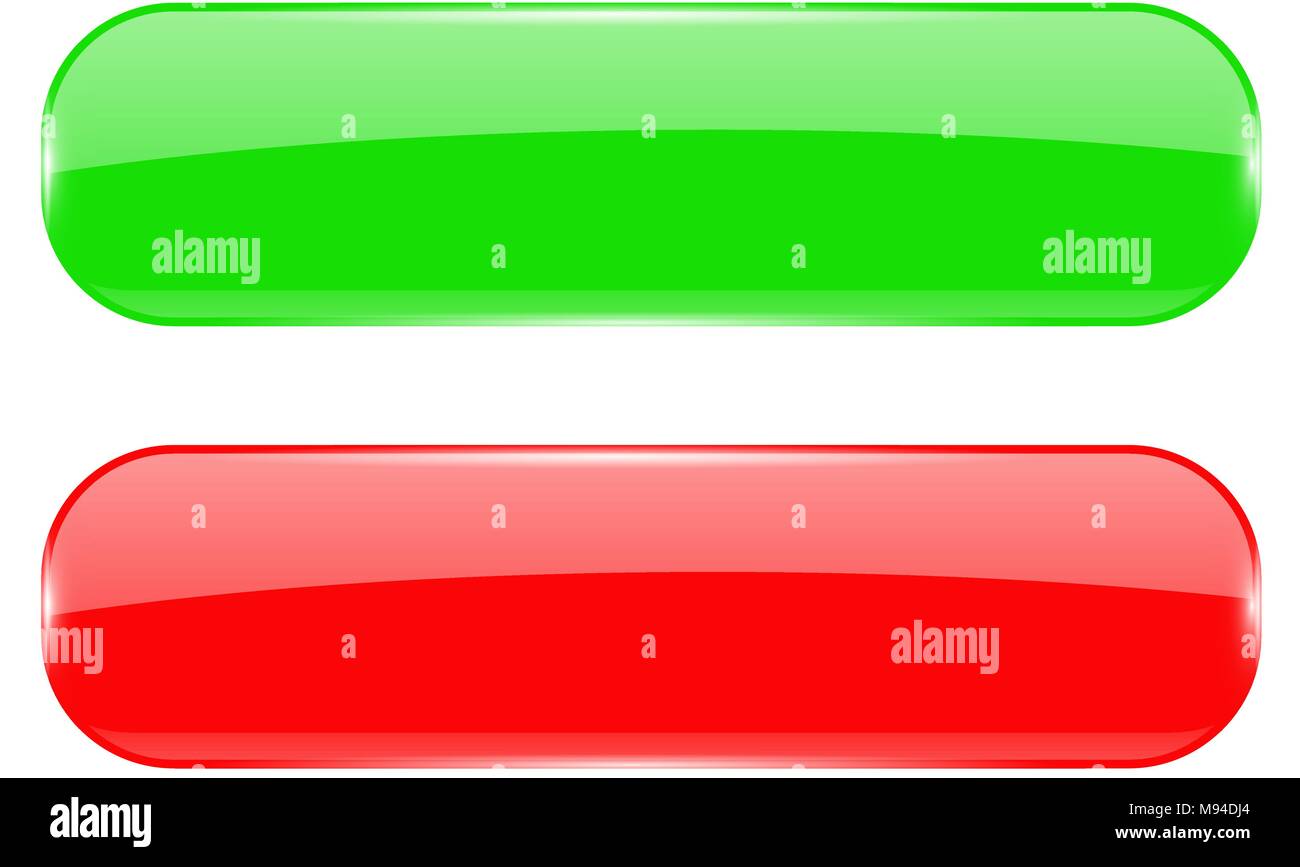 Red and green oval buttons Stock Vector Image & Art - Alamy