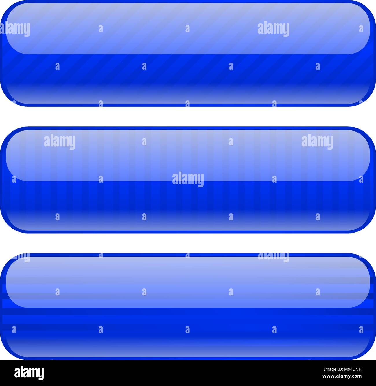 Blue buttons. Blank icons with stripe design Stock Vector Image & Art ...