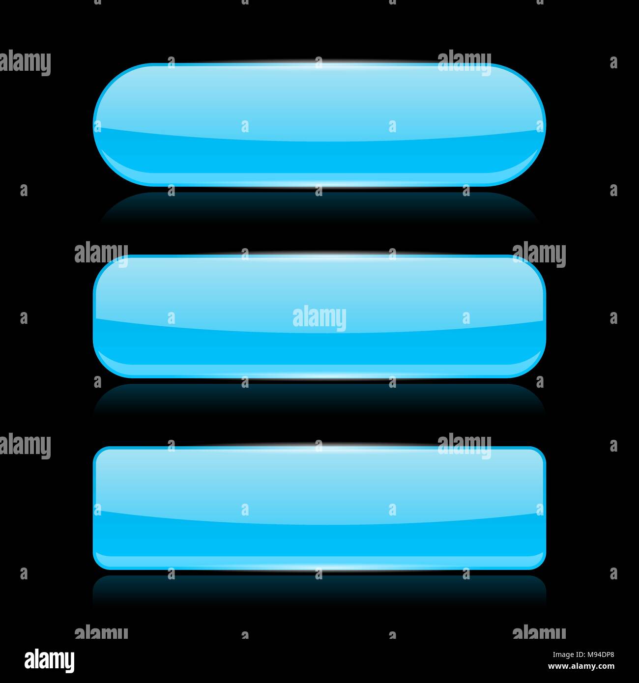 Empty blue glass on Stock Vector Images - Alamy