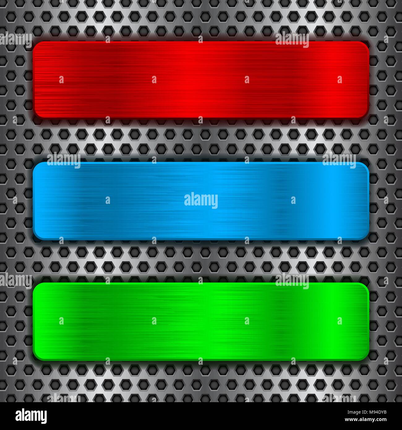 Green metal plate on Stock Vector Images - Alamy