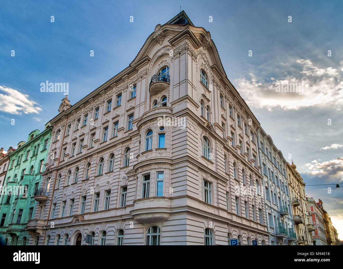 ancient buildings in the historical center of Prague Stock Photo - Alamy