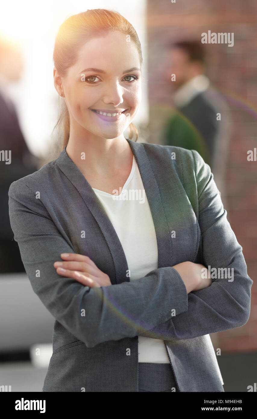 portrait of a woman employee of the company Stock Photo - Alamy