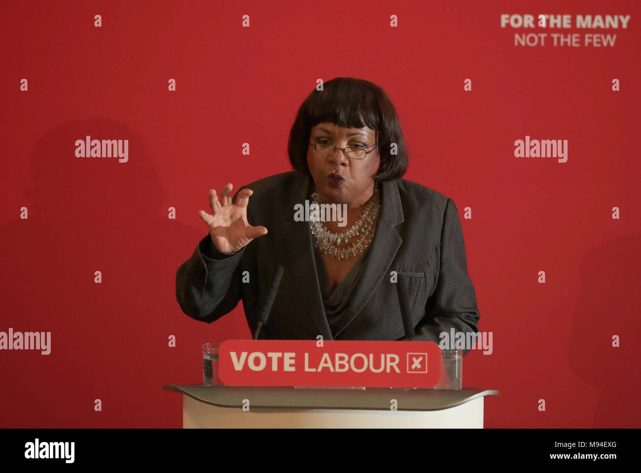 Shadow home secretary Diane Abbott during the launch of Labour's local ...