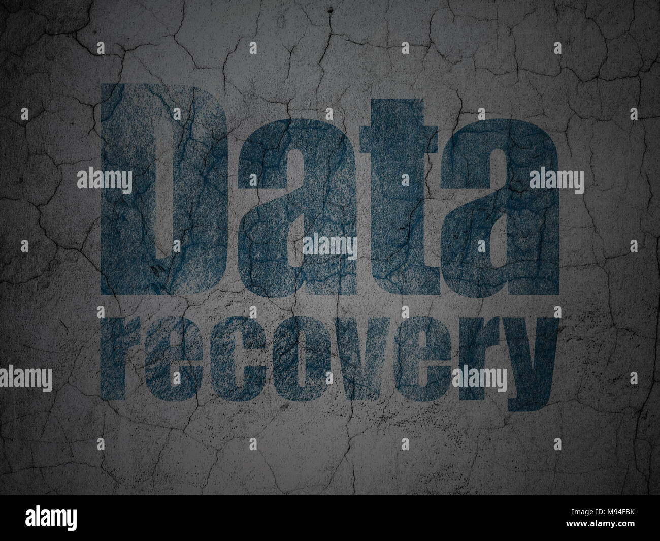 Data concept: Data Recovery on grunge wall background Stock Photo - Alamy